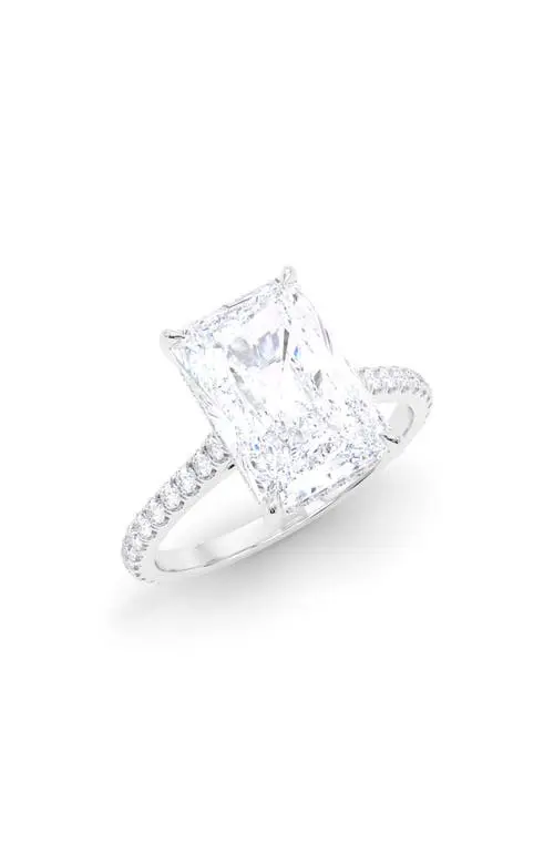 HAUTECARAT Radiant Cut Pavé Diamond Ring - 2.00 Ctw 18k White Gold