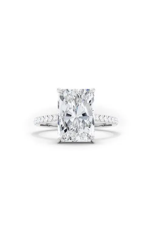 HAUTECARAT Radiant Cut Pavé Diamond Ring - 2.50 Ctw 18k White Gold