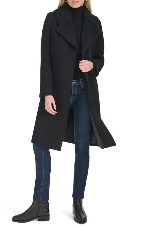 Cole Haan Shawl Lapel Wool-blend Coat