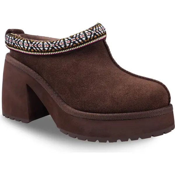 CANDIE'S Leora Platform Clog - Brown Suede