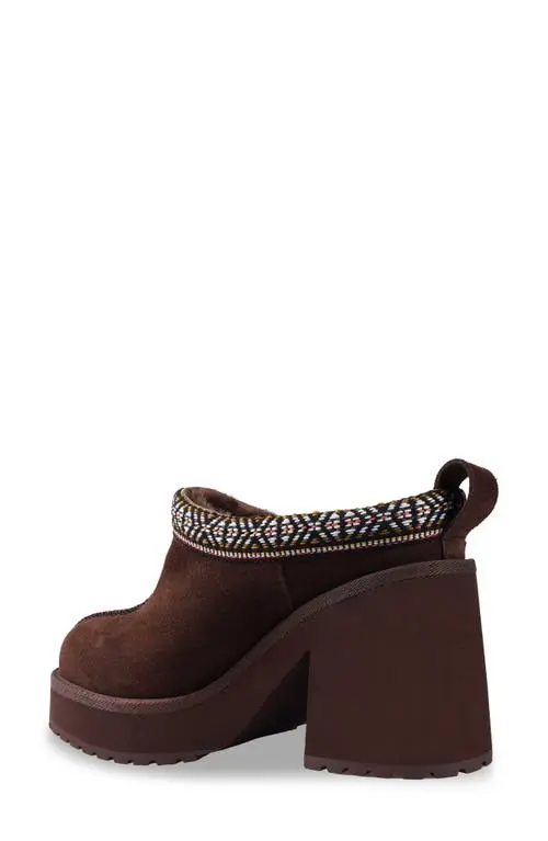 CANDIE'S Leora Platform Clog - Brown Suede