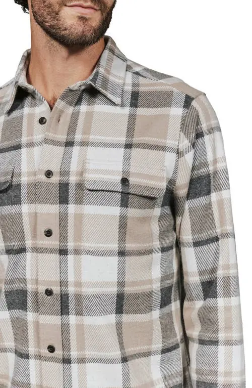 7 Diamonds Generation Plaid Stretch Flannel Button-up Overshirt