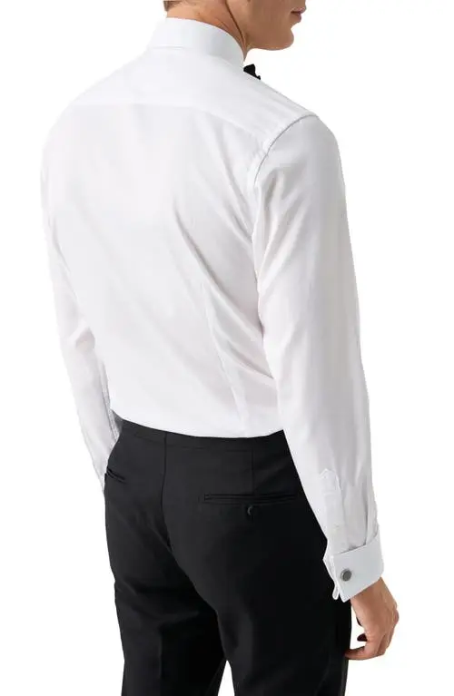 Eton Slim Fit Striped Bib Tuxedo Shirt - White