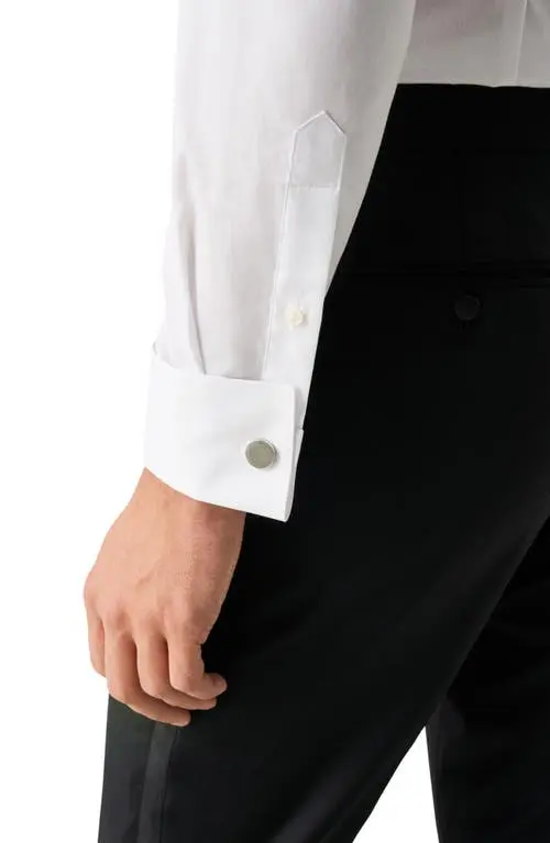 Eton Slim Fit Striped Bib Tuxedo Shirt - White
