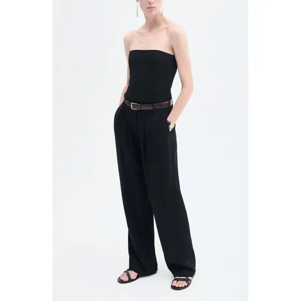 Co Strapless Bustier Top - Black