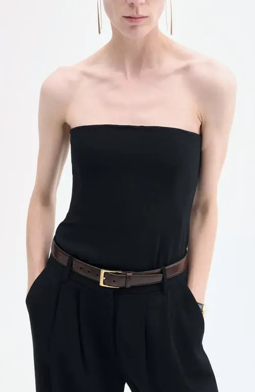 Co Strapless Bustier Top - Black