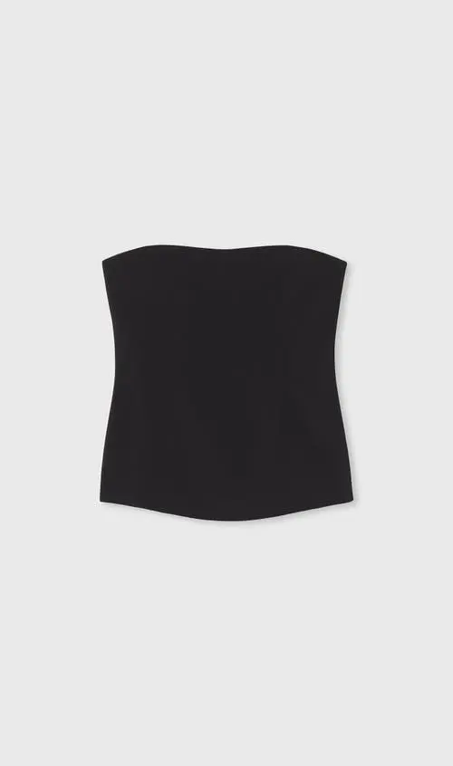 Co Strapless Bustier Top - Black