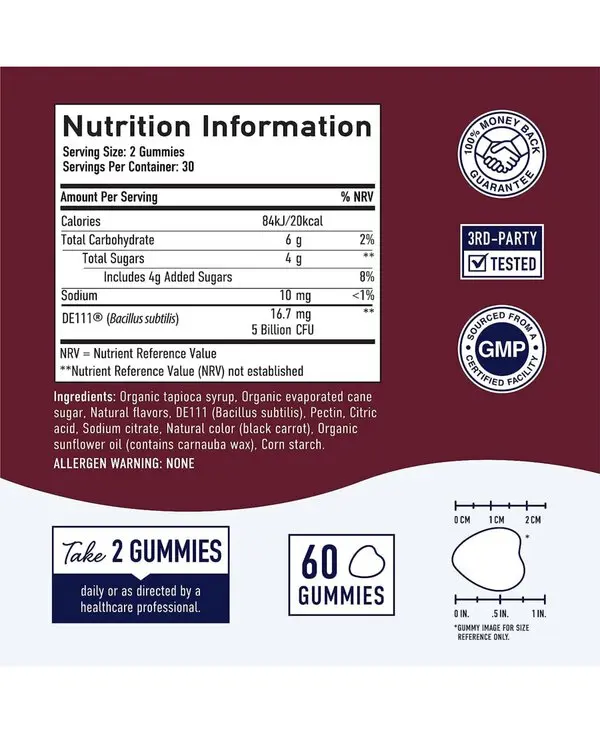 SM NUTRITION Smnutrition Organic Probiotic Gummies