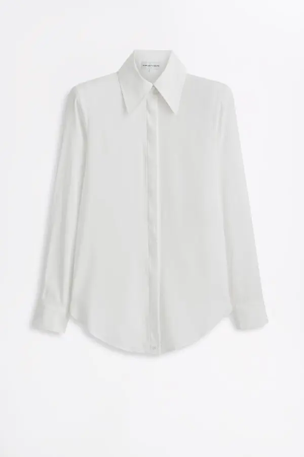 Scanlan Theodore Silk Shoulder Pad Shirt - White