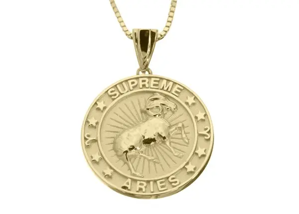 Supreme Jacob&co Aries Zodiac Pendant - 14k Gold