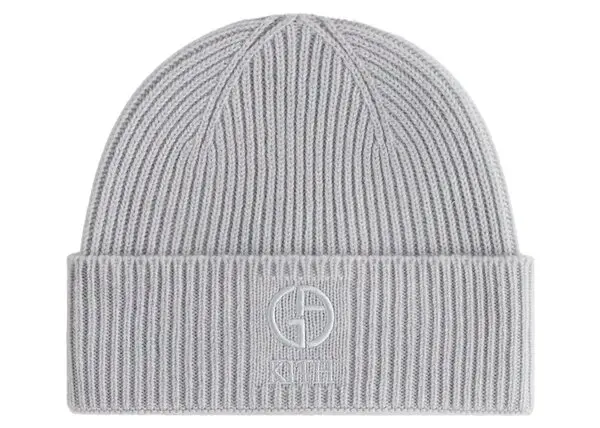 Kith X Giorgio Armani Cashmere Beanie - Light Heather Grey