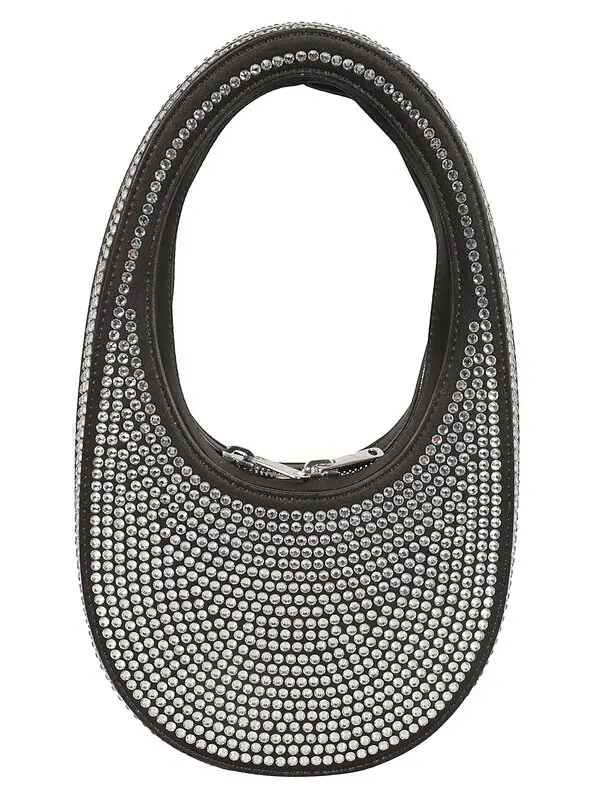Coperni Baby Heart Shoulder Bag - Black Crystal