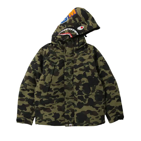 A BATHING APE 1st Camo Down Jacket - Green