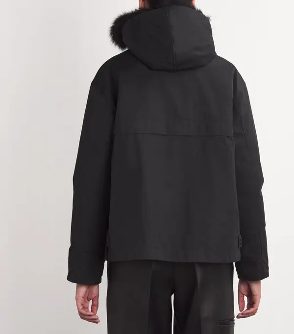 YVES SALOMON Rabbit Fur-lined Parka Coat