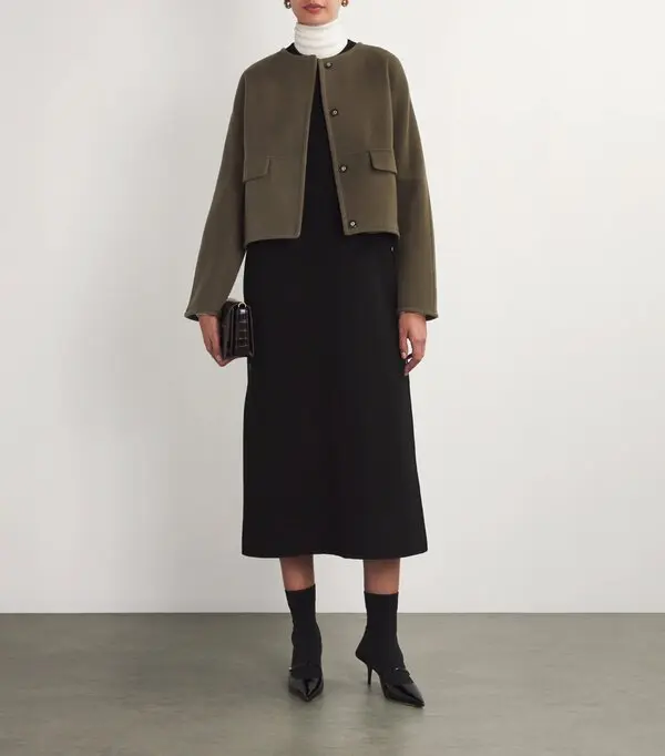 YVES SALOMON Wool-cashmere Structured Jacket