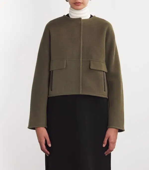 YVES SALOMON Wool-cashmere Structured Jacket