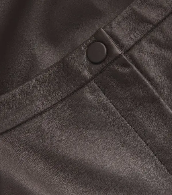 YVES SALOMON Nappa Leather Midi Skirt