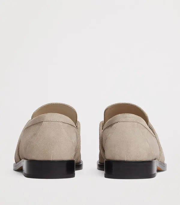 Bottega Veneta Alstaire Calfskin Loafers With Knot Detail - Neutral