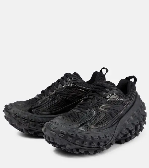 Balenciaga Bouncer Mesh Sneakers - Black