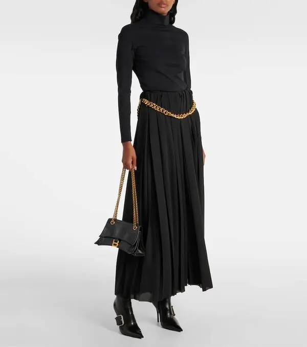 Balenciaga Pleated Maxi Skirt