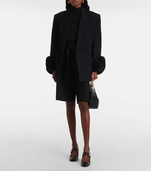 Valentino Garavani Virgin Wool Sable Bermuda Pants