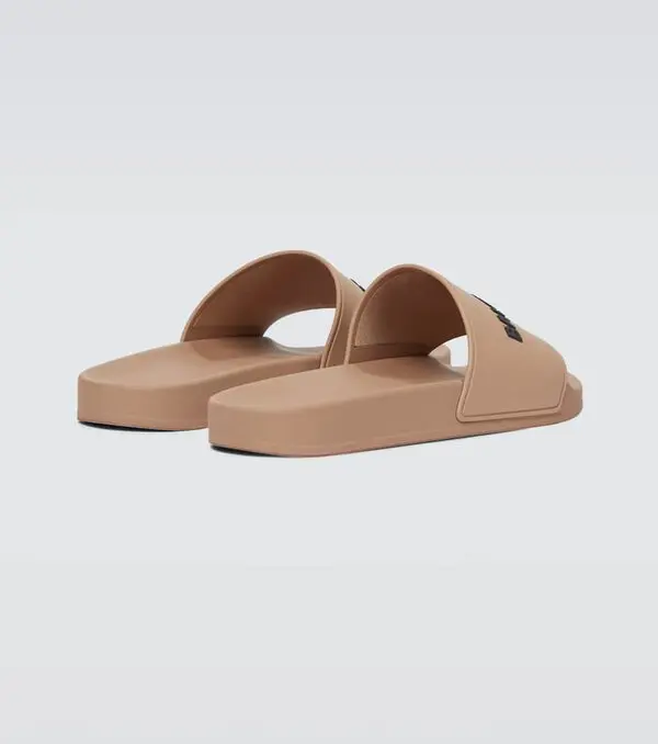 Balenciaga Pool Logo Rubber Slides