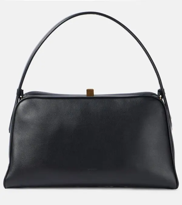 Khaite Cate Leather Shoulder Bag - Black