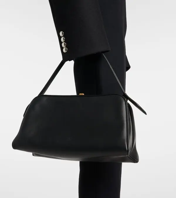 Khaite Cate Leather Shoulder Bag - Black