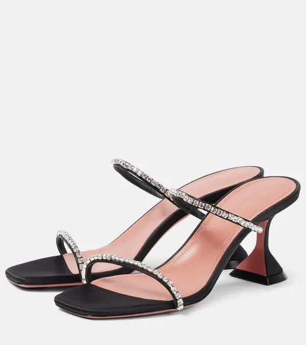 Amina Muaddi Gilda 70 Embellished Mules