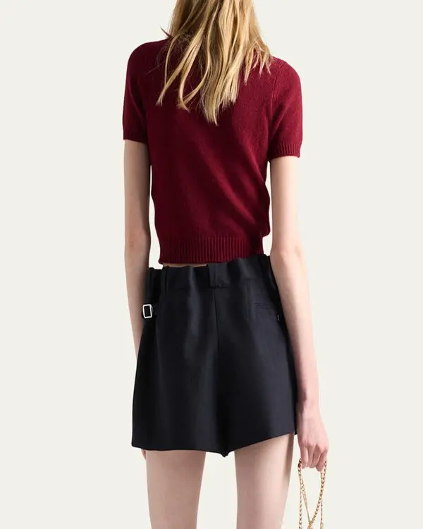 Prada Short Sleeve Sweater - Tabacco