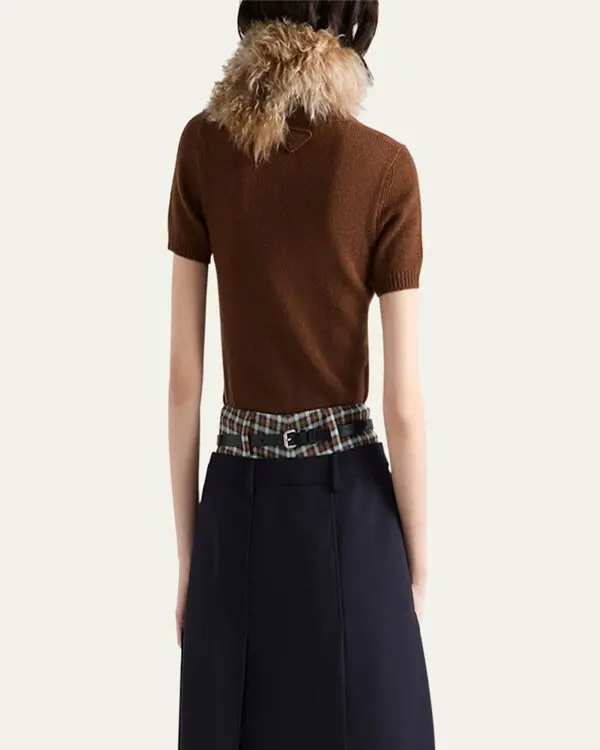 Prada Short Sleeve Sweater - Tabacco