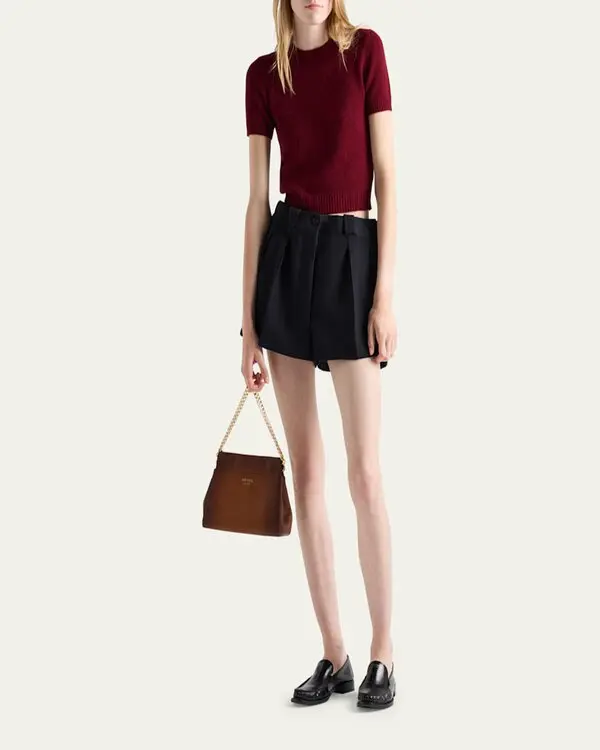 Prada Short Sleeve Sweater - Tabacco