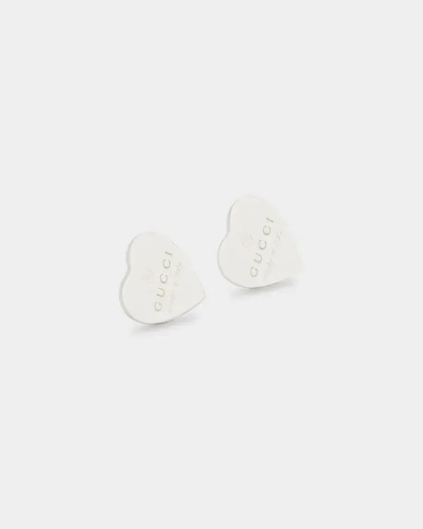 Gucci Engraved Heart Trademark Earrings