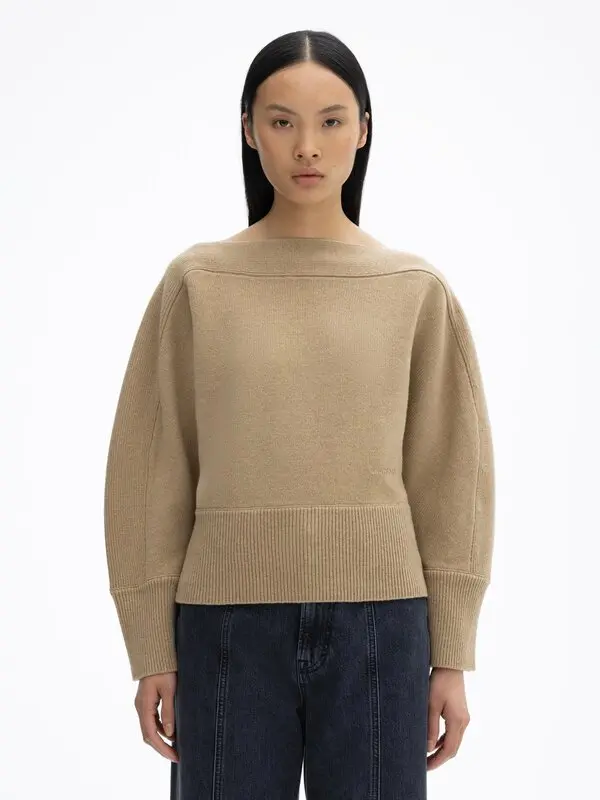 HOUSE OF DAGMAR Curved Knit Sweater