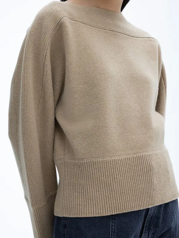 HOUSE OF DAGMAR Curved Knit Sweater