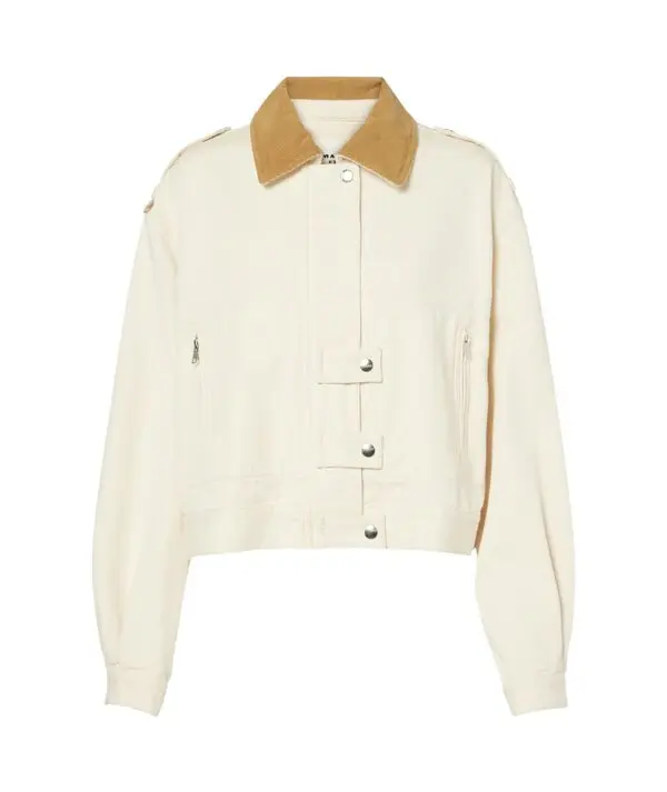 Isabel Marant Julie Corduroy-trimmed Denim Jacket