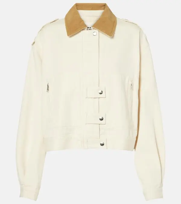 Isabel Marant Julie Corduroy-trimmed Denim Jacket