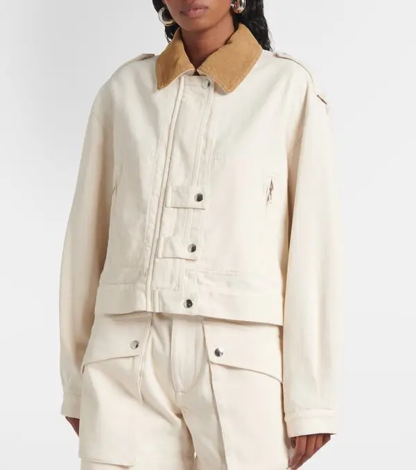 Isabel Marant Julie Corduroy-trimmed Denim Jacket