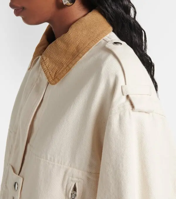 Isabel Marant Julie Corduroy-trimmed Denim Jacket