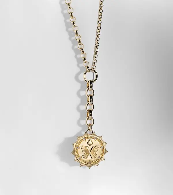 FOUNDRAE 18kt Yellow Pendant Necklace With Diamonds