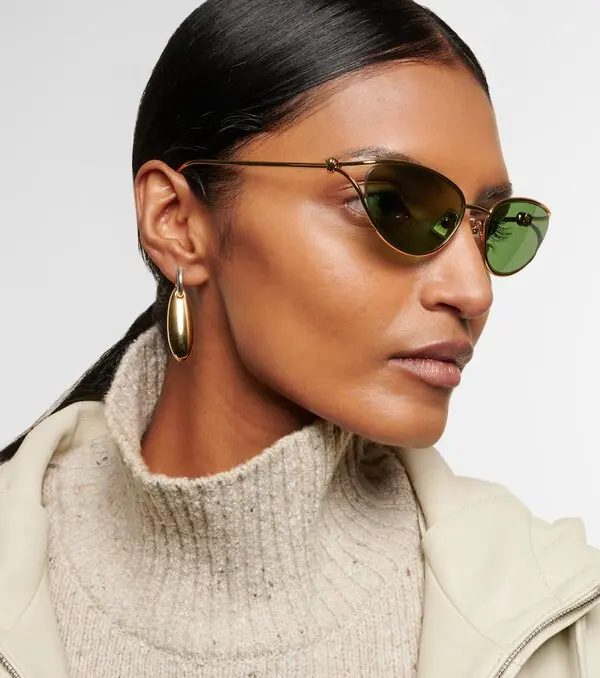 Bottega Veneta Knot Cat-eye Sunglasses - Gold