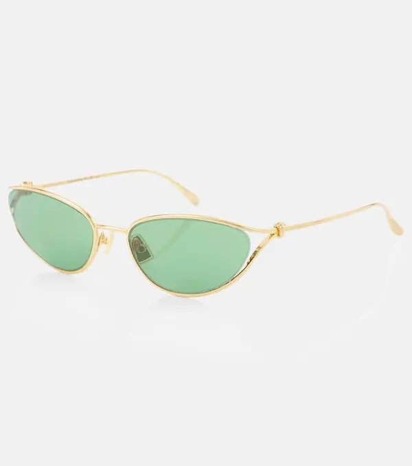 Bottega Veneta Knot Cat-eye Sunglasses - Gold