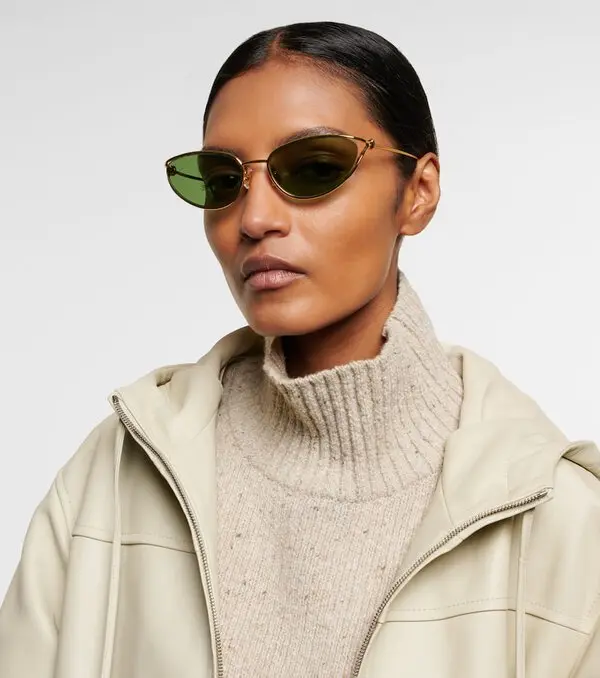 Bottega Veneta Knot Cat-eye Sunglasses - Gold