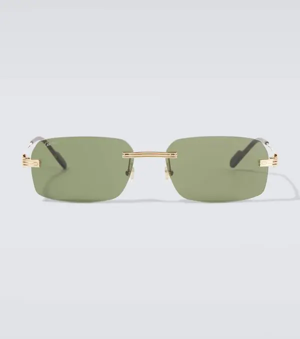 CARTIER Première De Rectangular Sunglasses - Gold