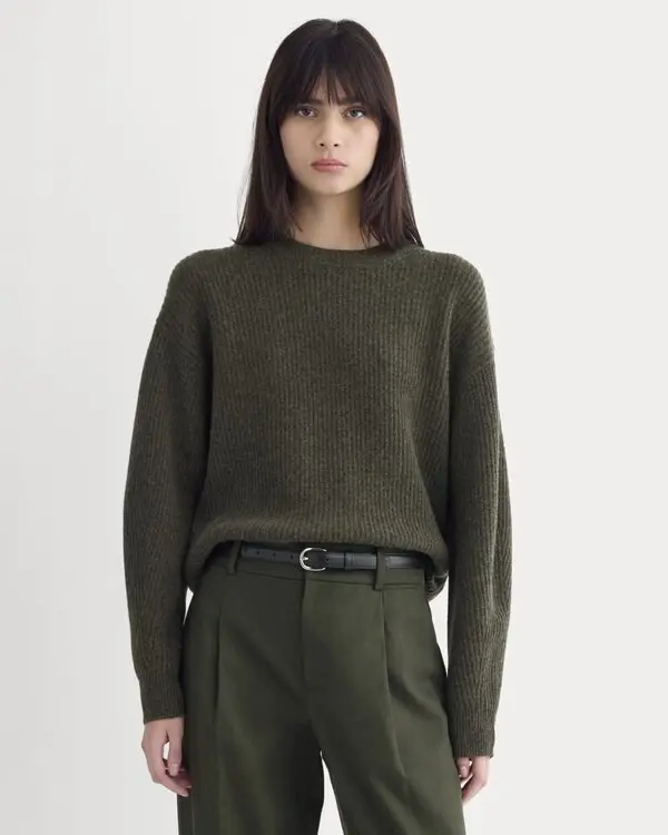 Everlane Cocoon Crew Neck Sweater - Heather Beech