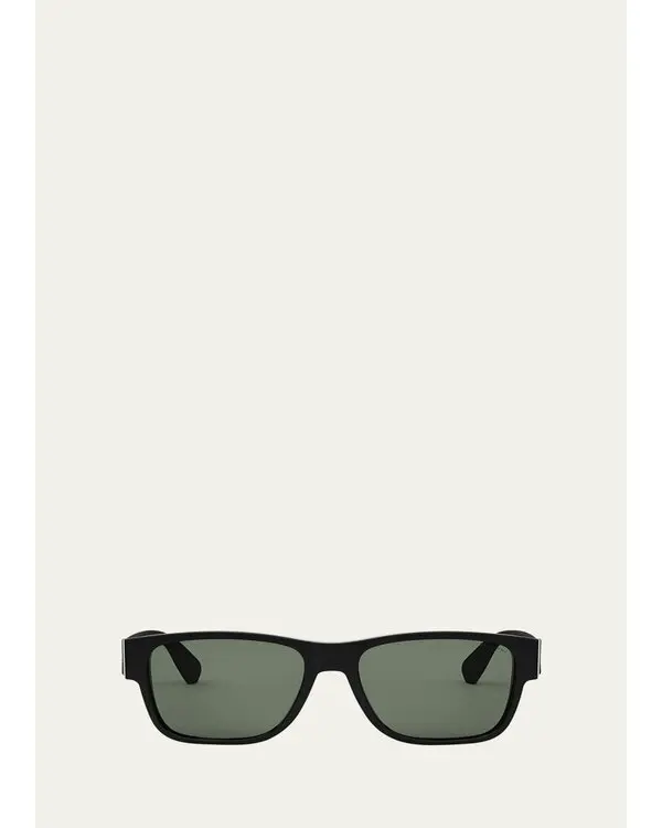 BVLGARI Aluminum Geometric Sunglasses - Black Green