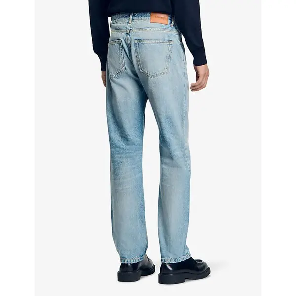 Sandro Regular-fit Mid-rise Denim Jeans - Bleus