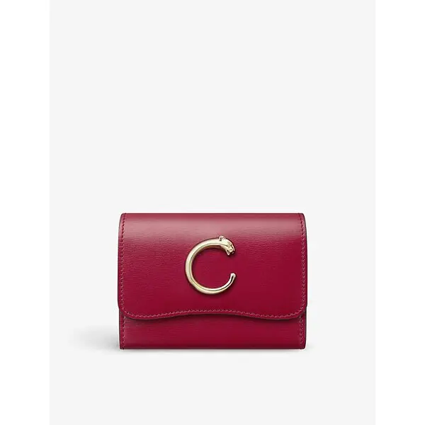 CARTIER Panthère De Mini Leather Wallet - Cherry Red