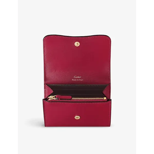 Cartier Panthère De Mini Leather Wallet - Cherry Red
