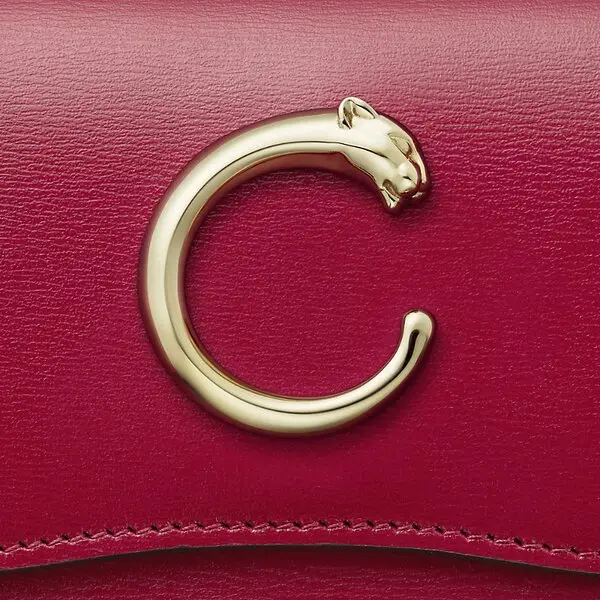 Cartier Panthère De Mini Leather Wallet - Cherry Red